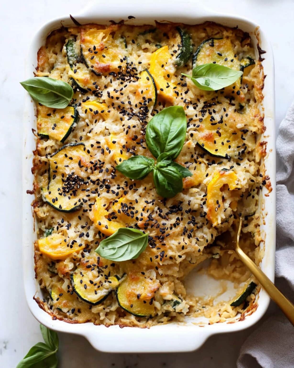Cheesy Zucchini Chicken and Rice Bake Recipe - Jmrecipes