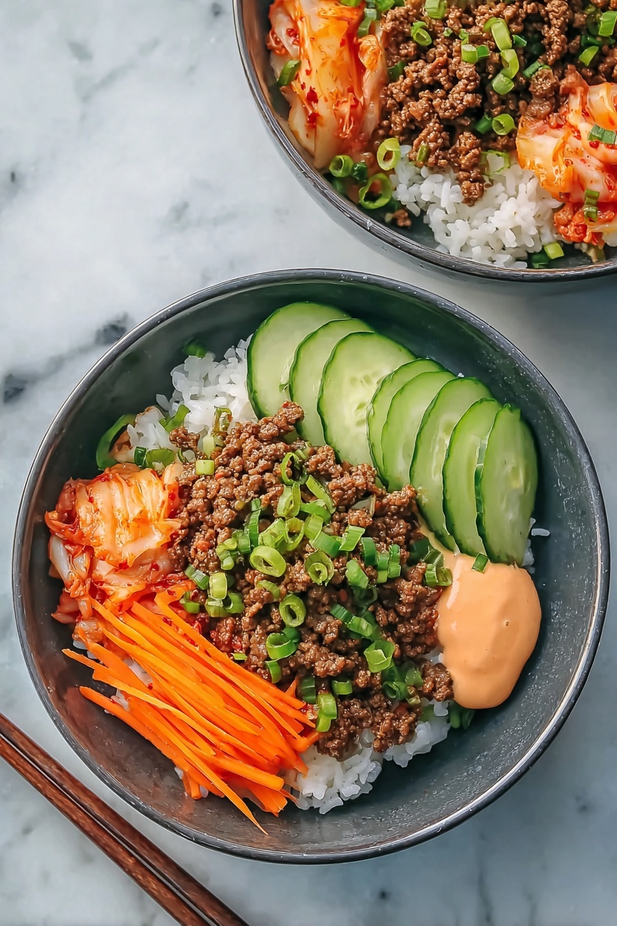 Korean Beef Rice Bowls with Gochujang Mayo Recipe - Jmrecipes