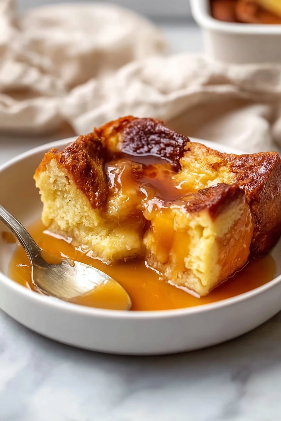 Caramel Bread Pudding with Homemade Sauce – Irresistible & Cozy