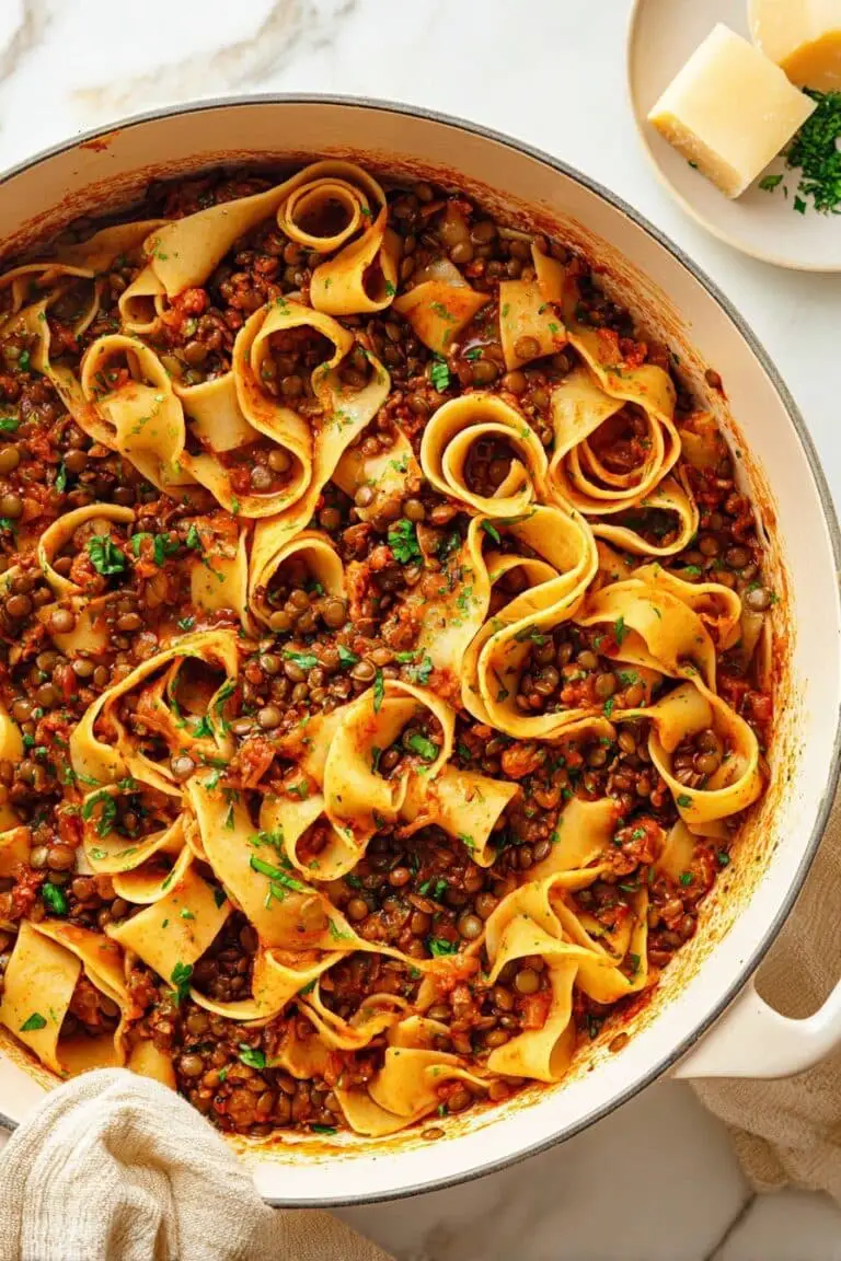 Vegan Lentil Bolognese: Delicious Plant-Based Pasta dinner