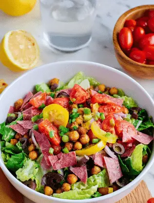 Italian Sub Salad with Crispy Chickpeas – Flavorful & Healthy